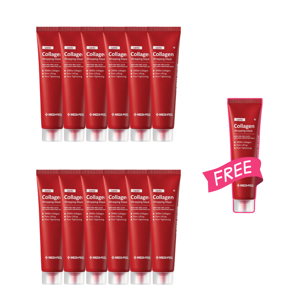 Bulk Buy Red Lacto Collagen Wrapping Mask - 70ml - 12+1 Bundle ...
