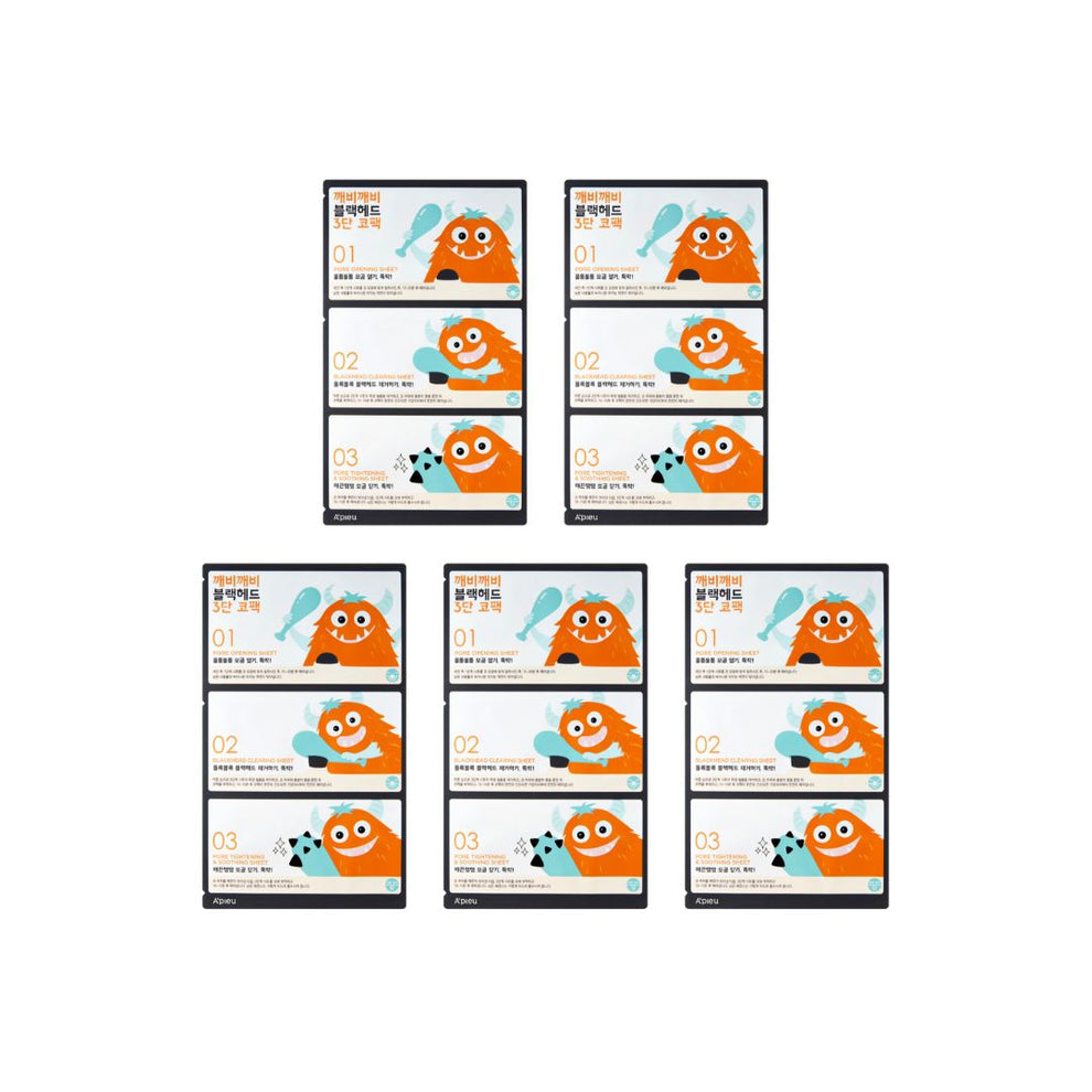 Bulk Buy A'Pieu Goblin Blackhead 3-Step Nose Sheet (5 packs ...